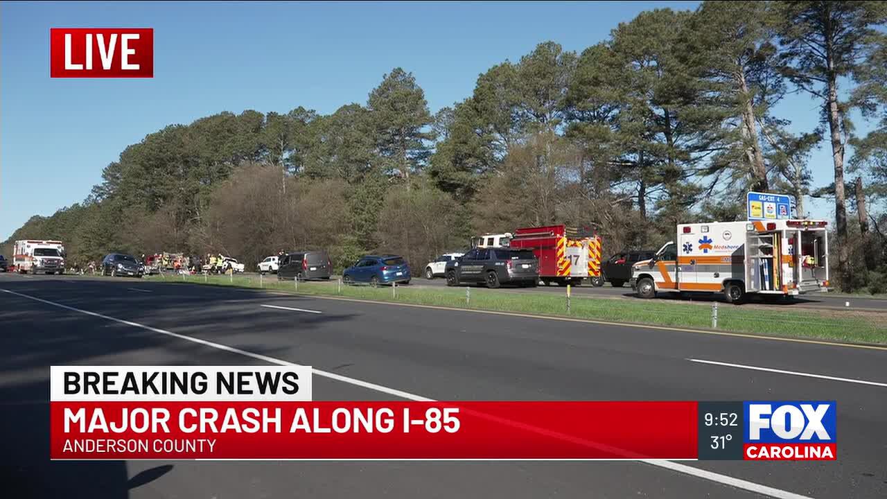 Life flight called to multi-vehicle crash on I-85S in Anderson Co.