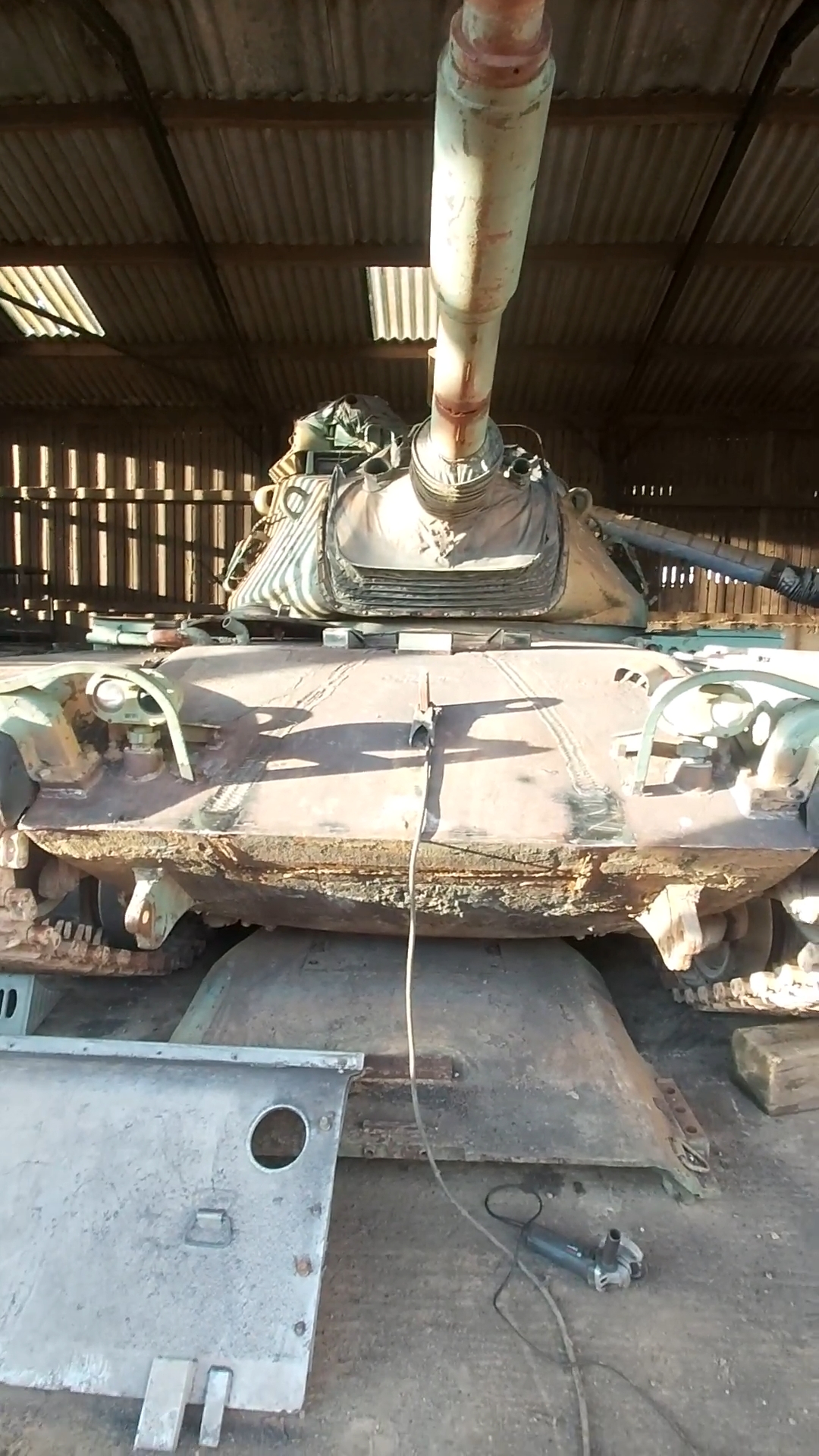 The M60 tank restoration is underway