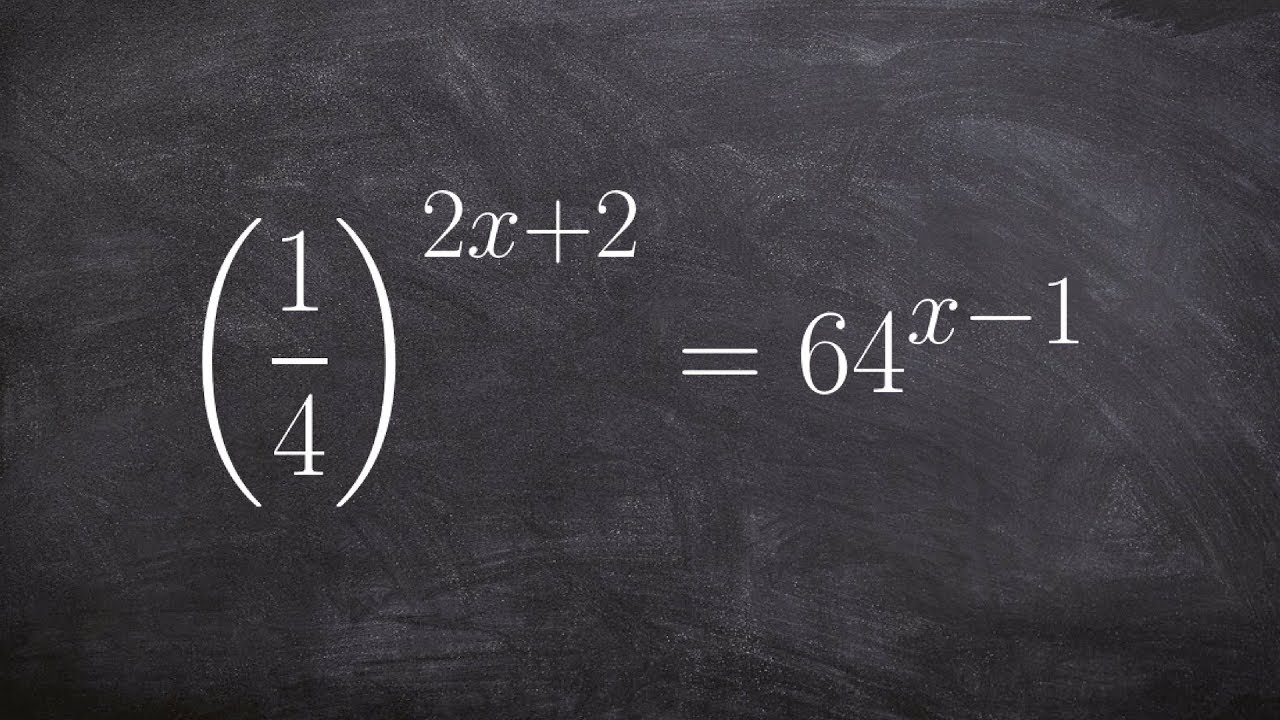 Solving an equation by converting to the same base and using equality