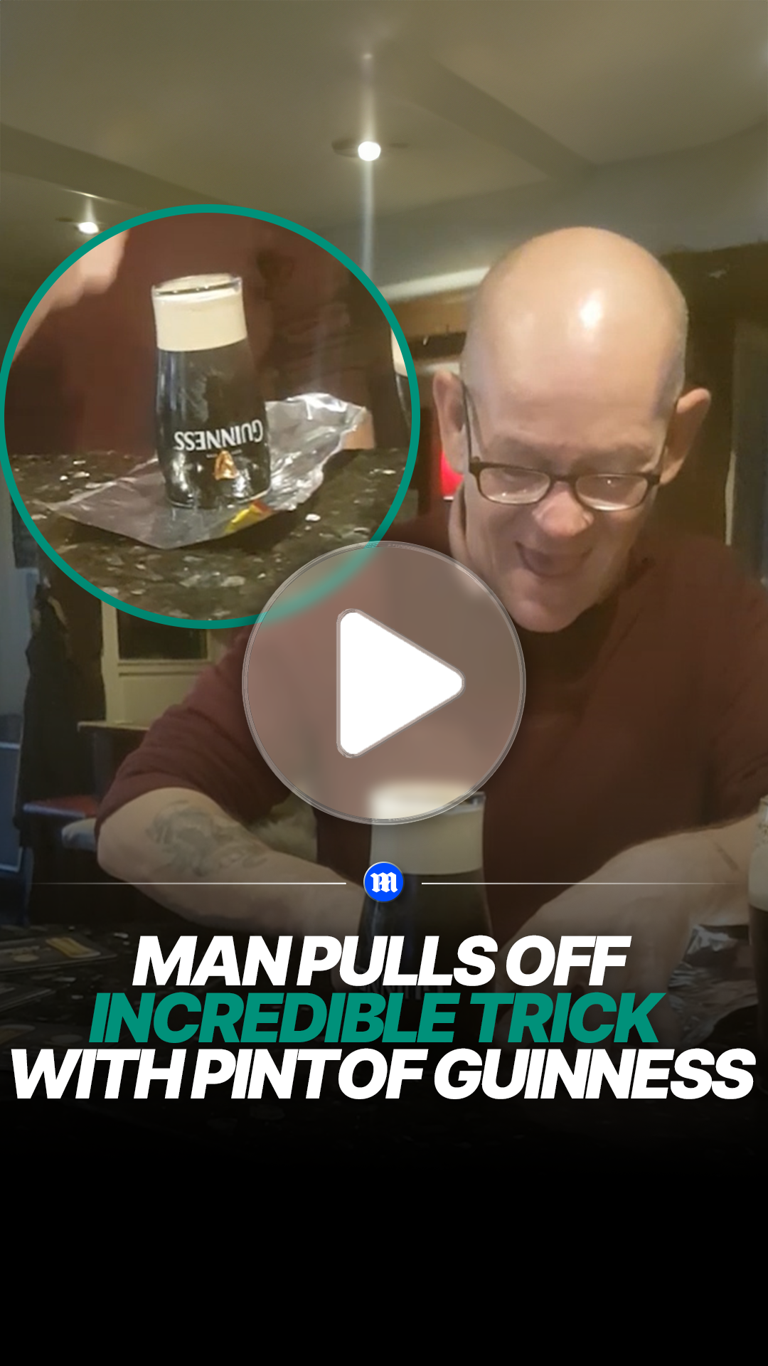 Pub-goer pulls off impressive Guinness pint trick