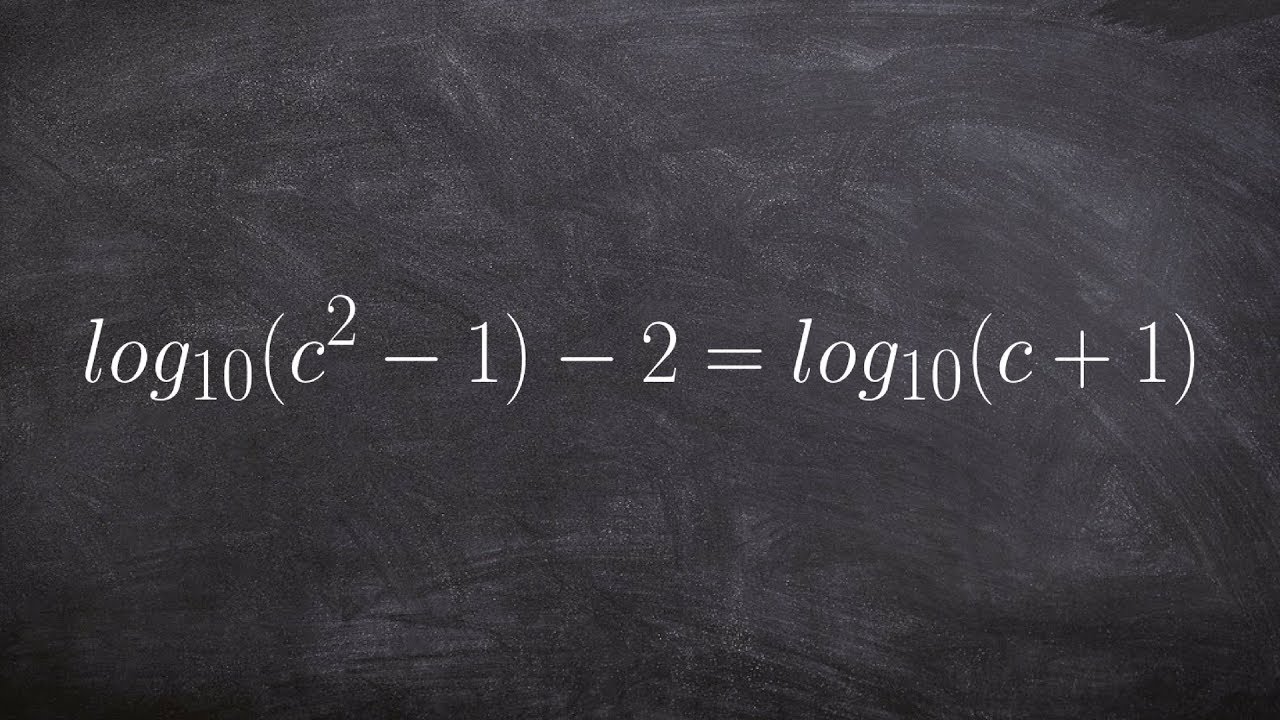 Algebra 2 - Applying the quotient property of logarithms to solve an ...