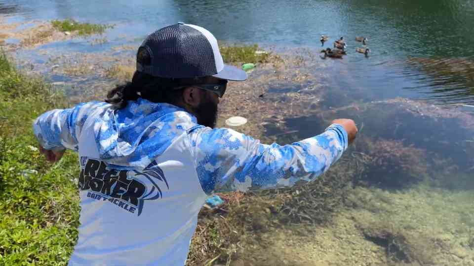 Watch what happens when I try to catch fish with the world’s smallest rod