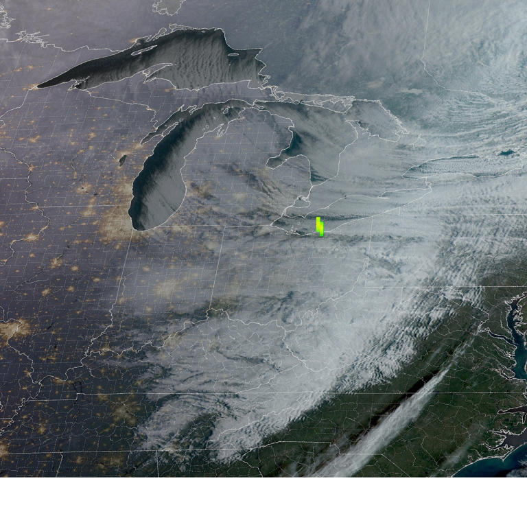Where did fragments from 7-ton meteor over Ohio actually land?