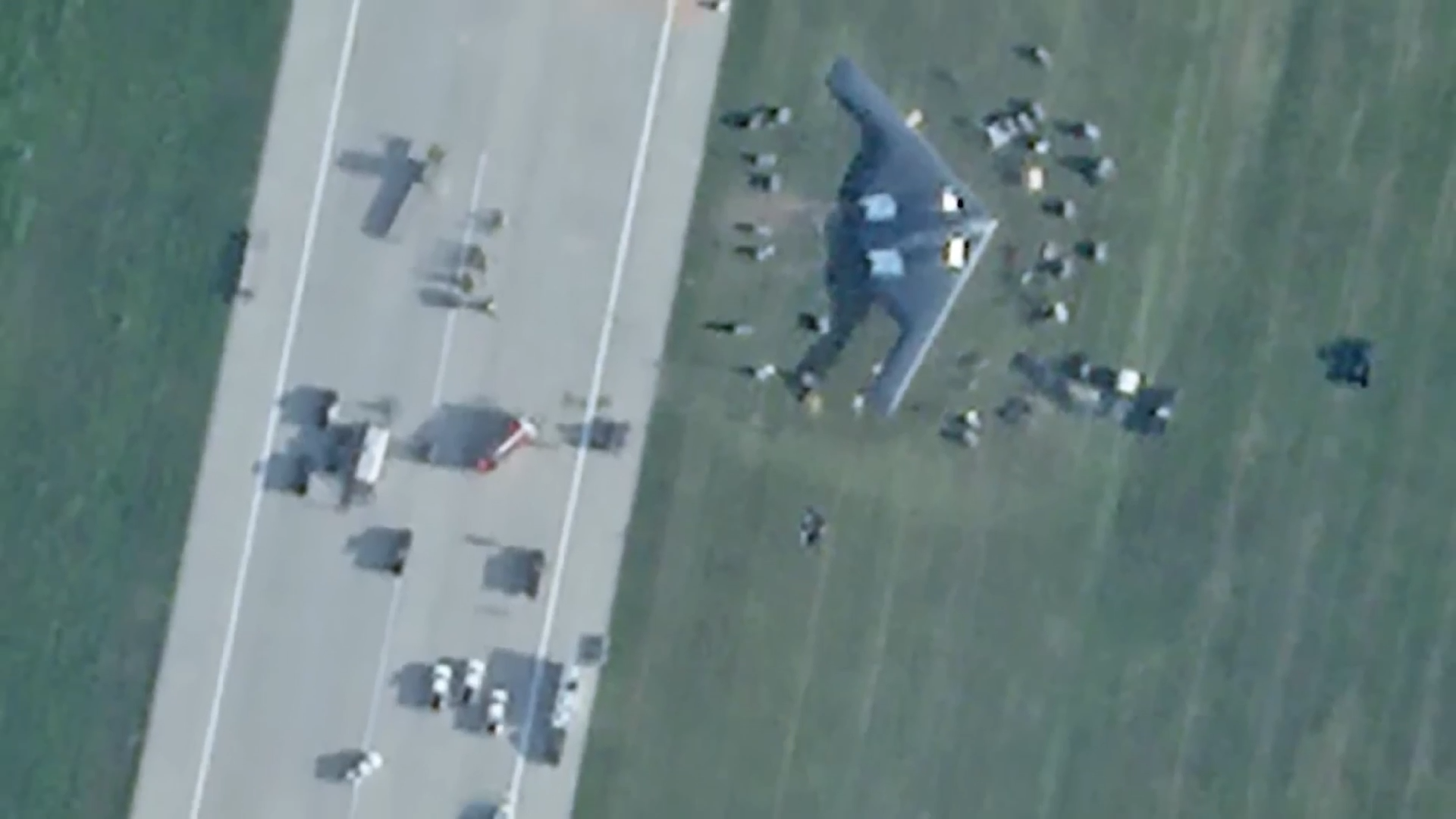 Google Maps caught a crashed B-2 stealth bomber on the runway