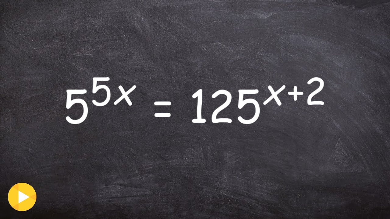 How do you solve an equation with exponents on both sides?