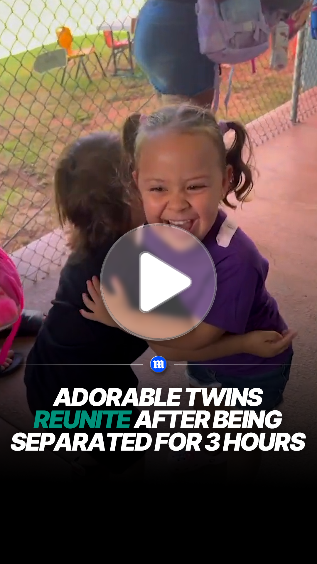 Twins share sweet reunion after brief time apart
