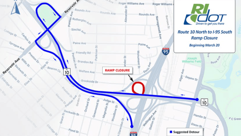 RIDOT to close ramp for road work on Friday