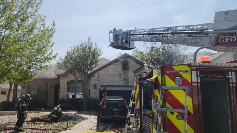 Gas explosion sparks fire at Georgetown home