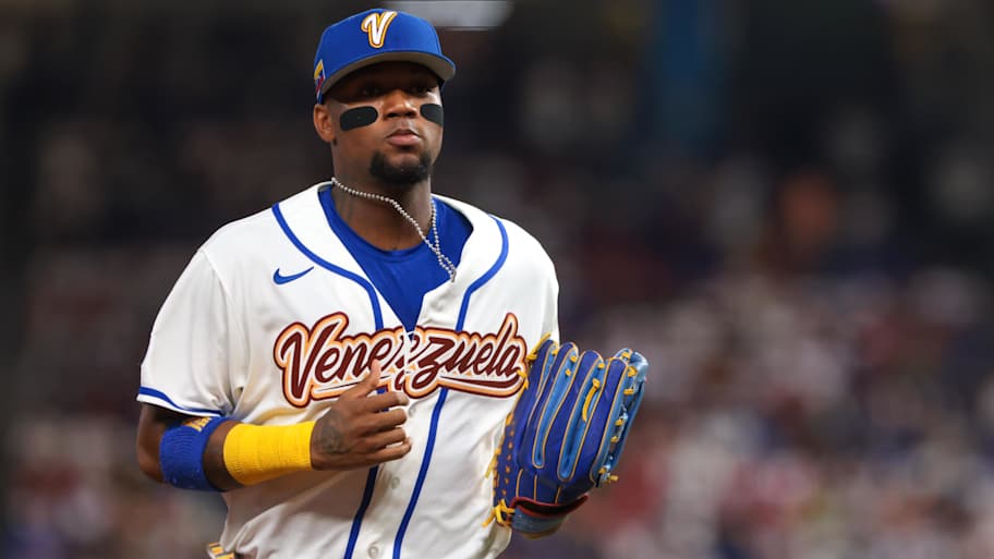 New angle of Ronald Acuña Jr.'s emotional on-field reaction to WBC win ...