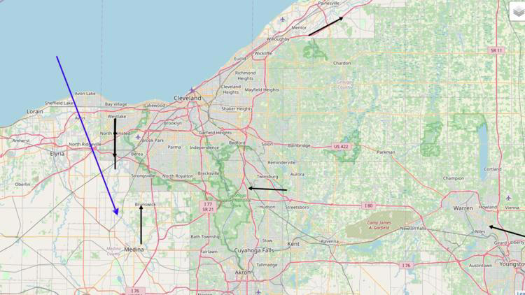 Meteor over northeast Ohio triggers boom and fragments in Medina County ...