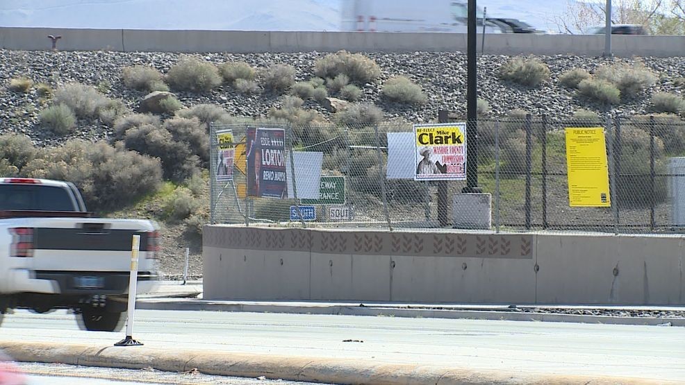 Nevada law bans political signs within state highway rights of way ...