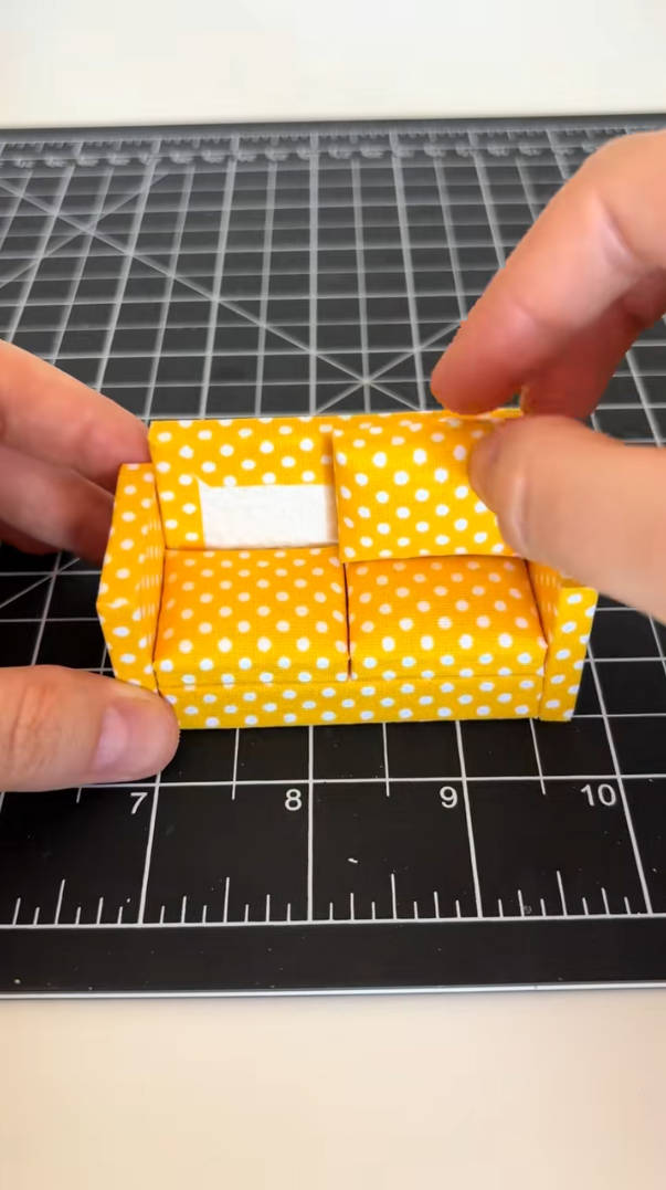 DIY miniature dollhouse furniture yellow theme build