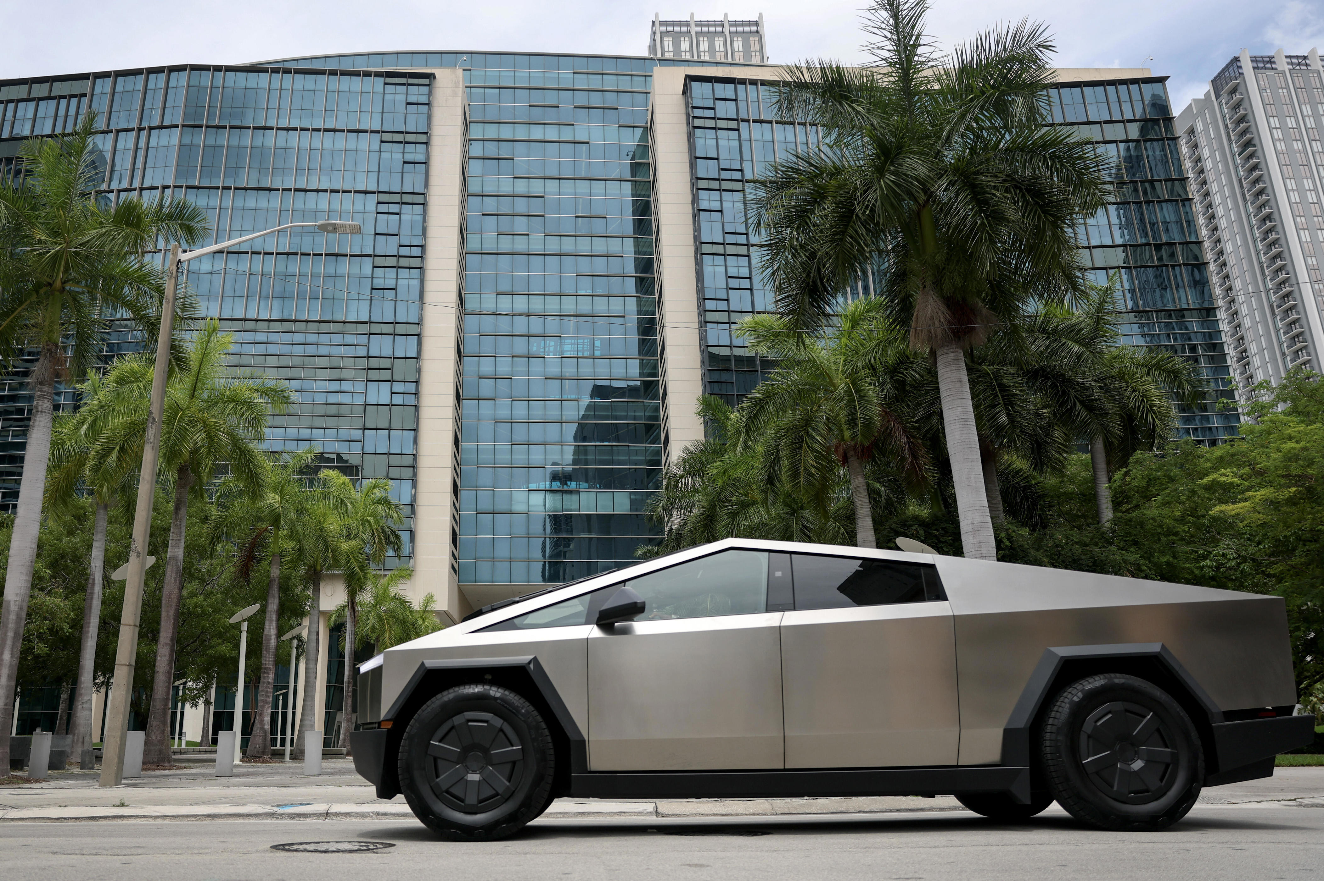 Woman sues Tesla after self-driving Cybertruck nearly drove off overpass