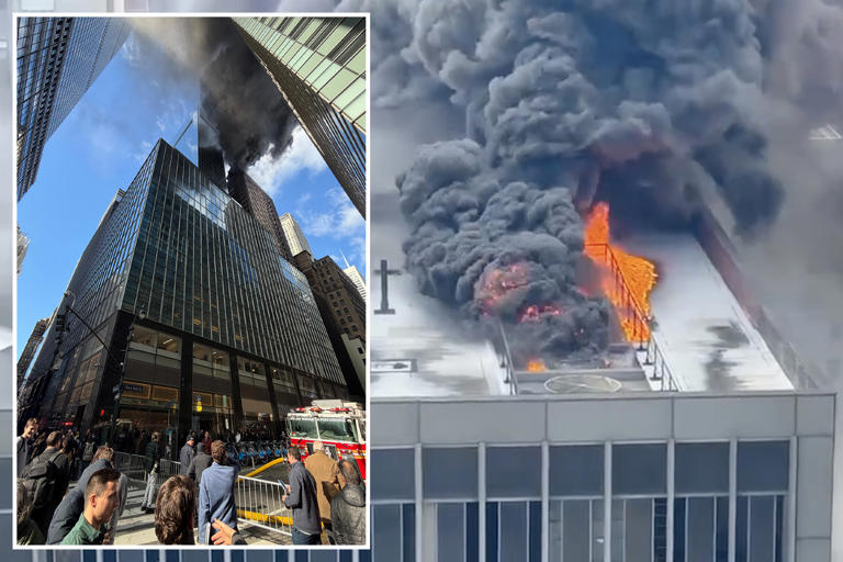 Massive fire burns in NYC Midtown high-rise by start of St. Patrick’s ...