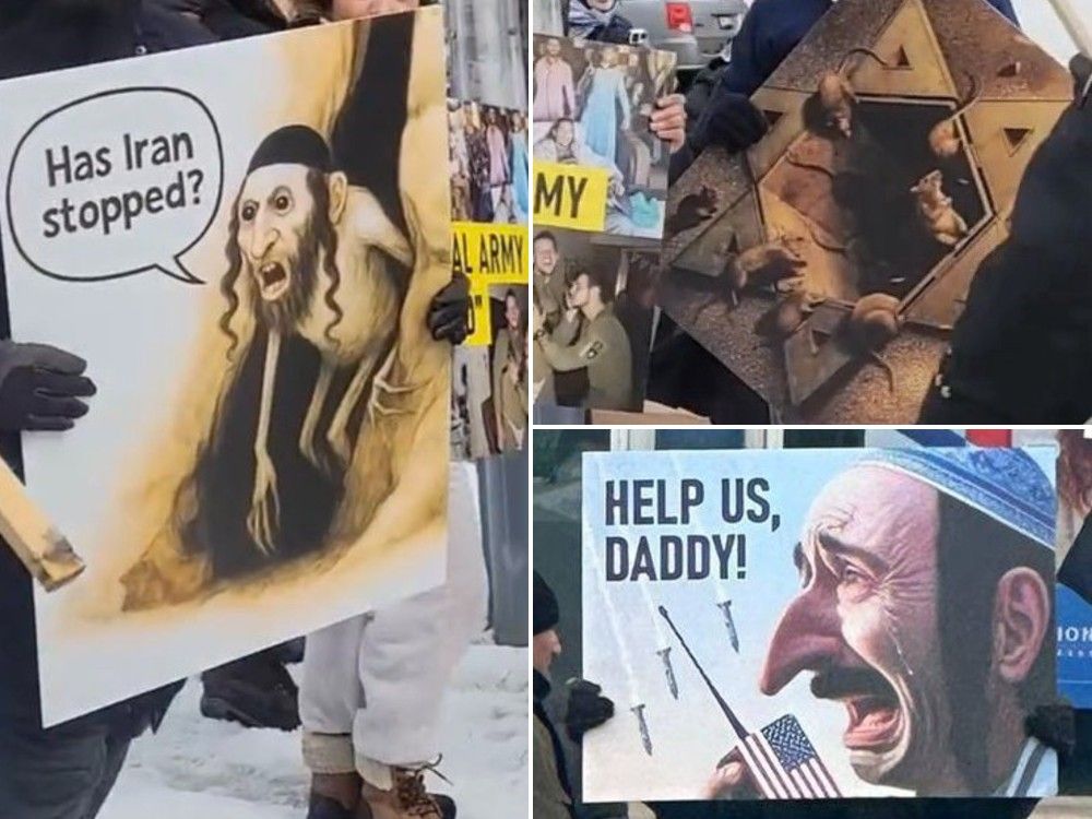 Jewish groups decry signs 'reminiscent of Nazi incitement' at Toronto ...