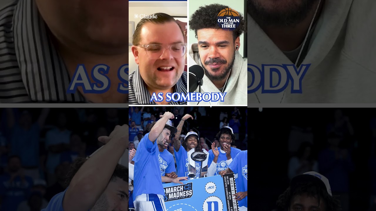 Cam Johnson's reaction when John Fanta picked Duke to win it all, but ...