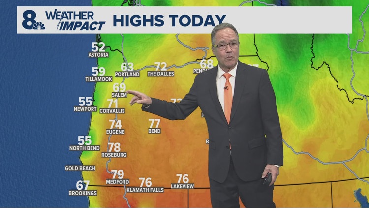 Staying mild, mainly dry through Thursday