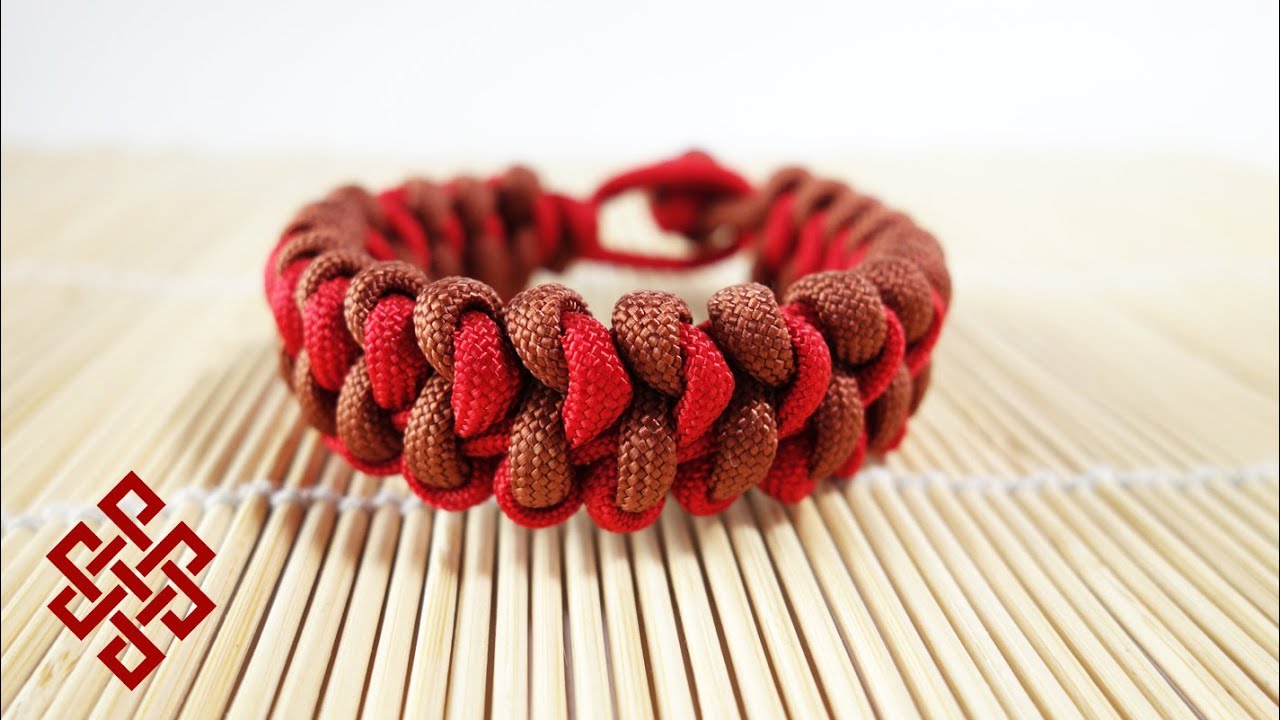 How to make the emperor snake knot paracord bracelet tutorial