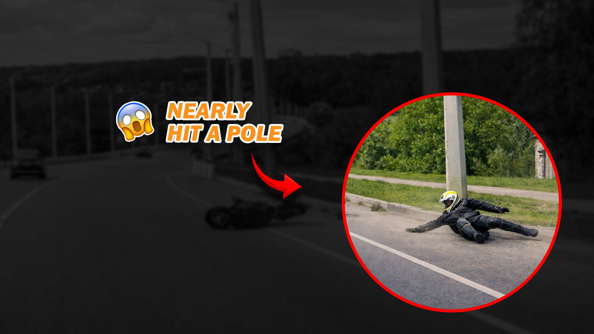 Man thrown from accident and nearly strikes power pole
