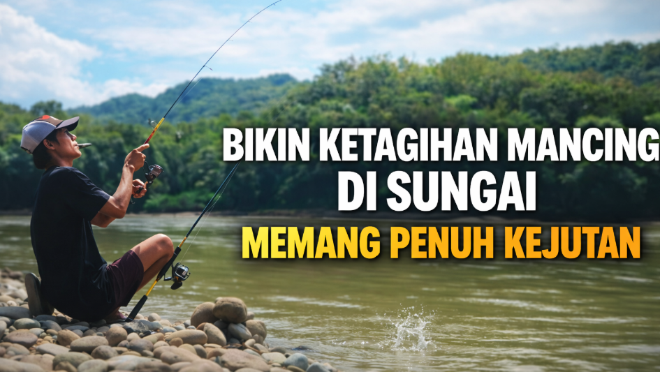 Bikin ketagihan mancing di sungai memang penuh kejutan