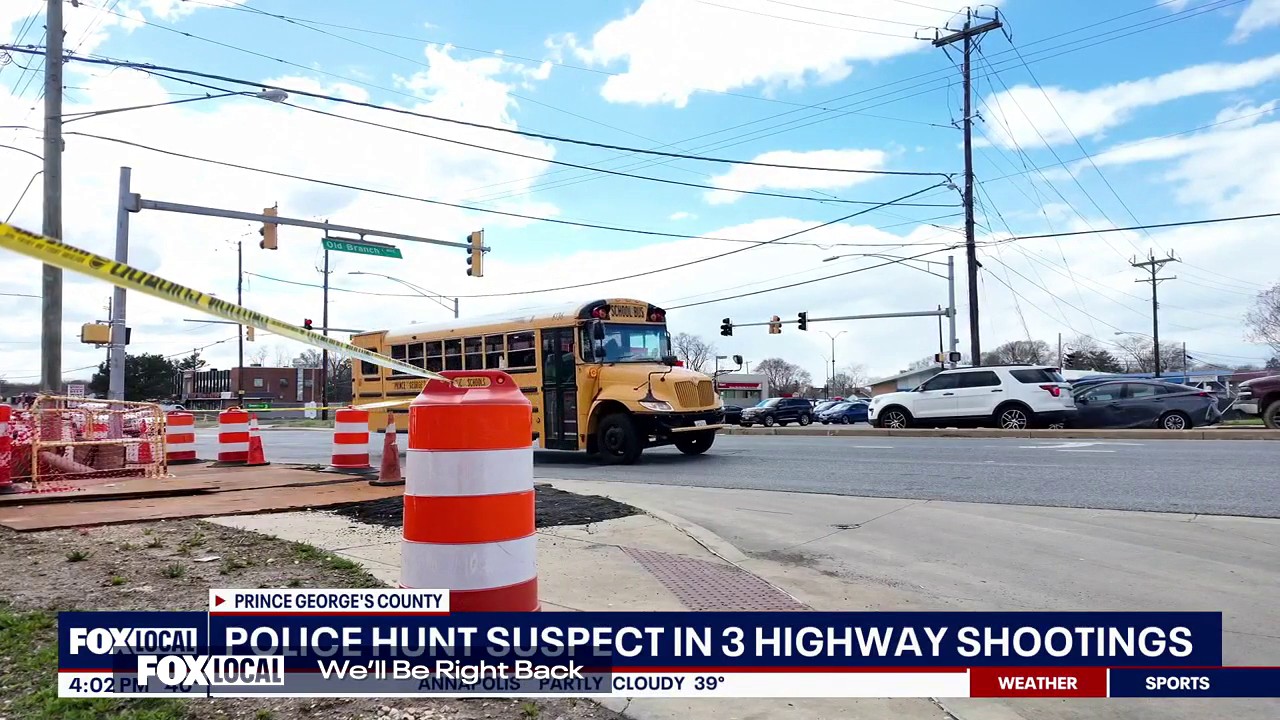 Suspect wanted in 3 highway shootings in Prince George's County