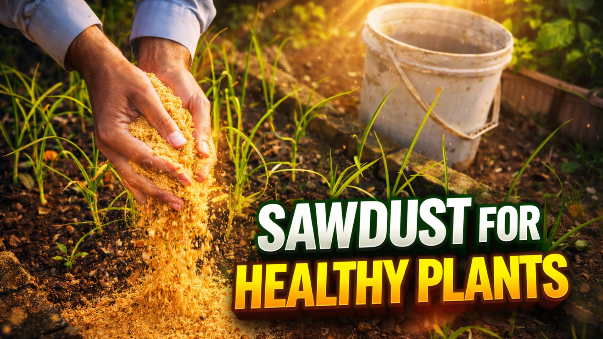 Healthy plants and thriving gardens using sawdust techniques