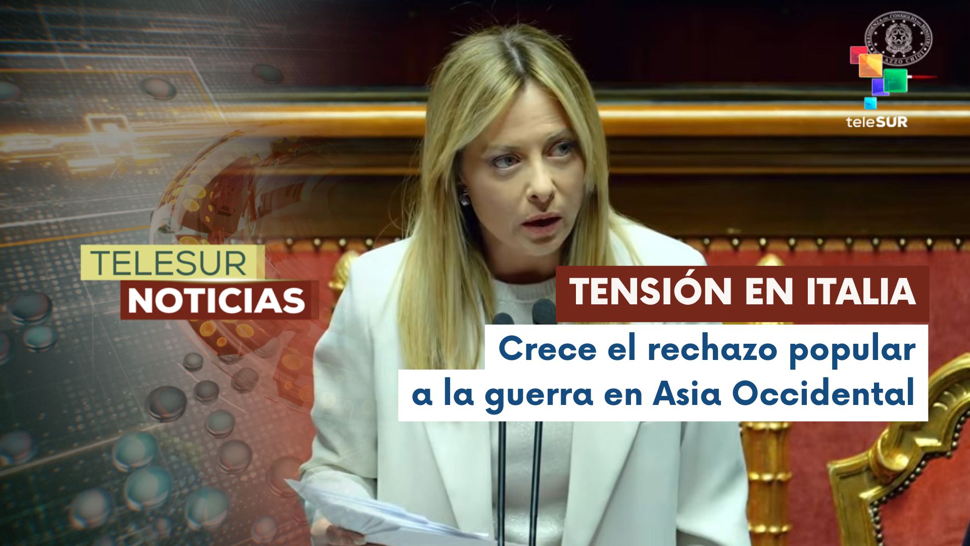 Gobierno de Meloni entre la alianza con EE.UU. y el rechazo popular