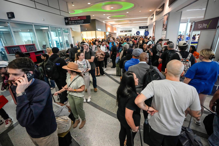 TSA wait time in Atlanta hits two hours as shutdown staffing shortages ...
