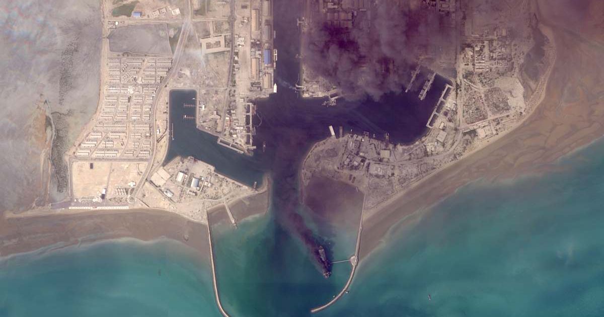 Satellite images show Iran war destruction as strikes leave ships ...