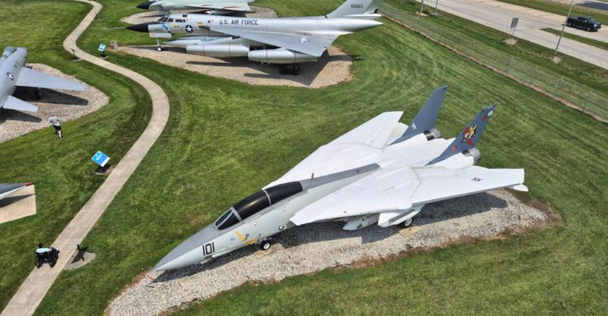 Walk among nearly 30 retired military aircraft at this Indiana museum