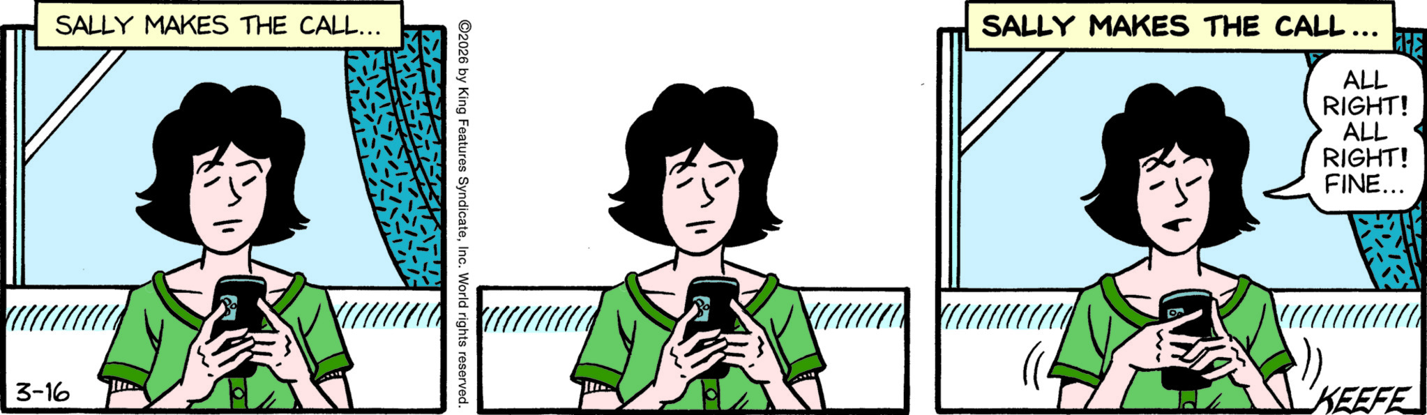 Sally Forth by Francesco Marciuliano; drawn by Jim Keefe