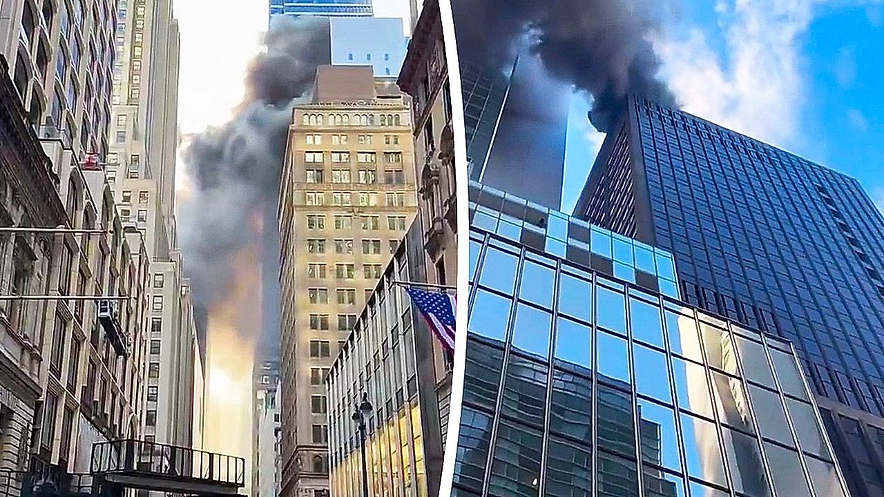 Smoke billows from rooftop fire in Manhattan during St. Patrick's Day ...