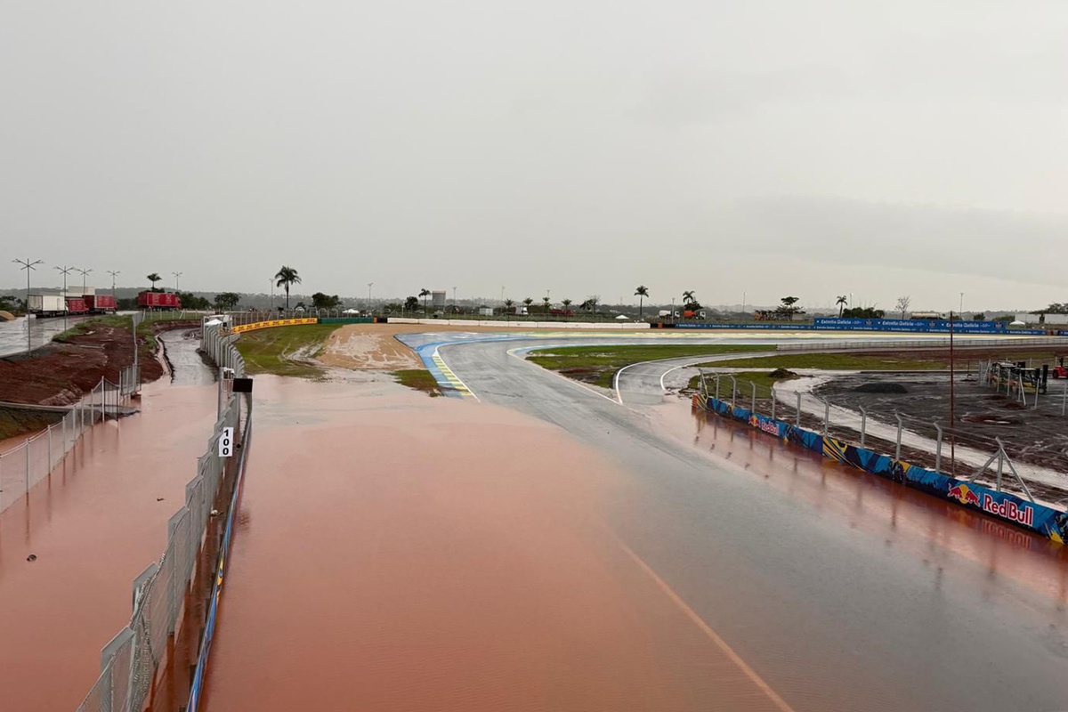 Heavy rain and flooding hits Autodromo Ayrton Senna ahead of MotoGP ...