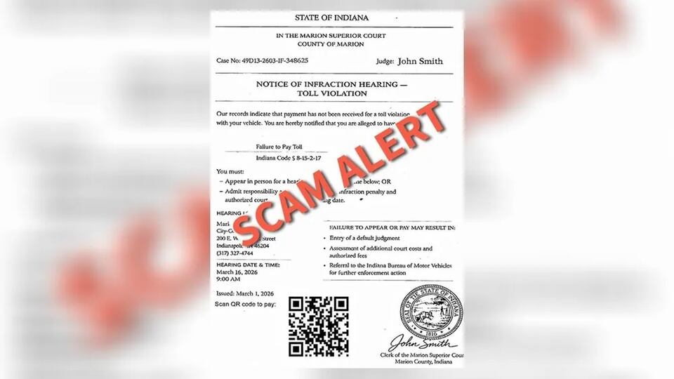 Area sheriff warns of text scam for 'toll violation'