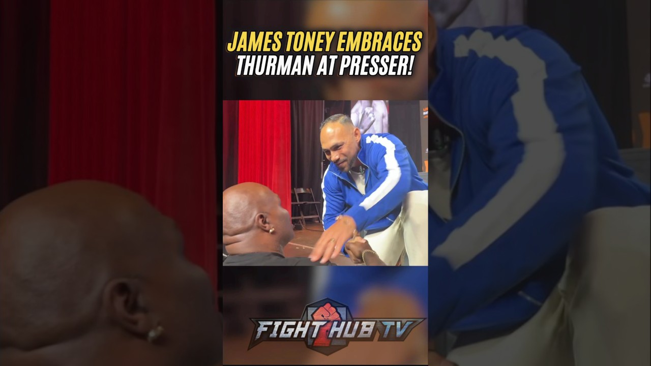 James Toney and Keith Thurman share respectful embrace before Fundora clash