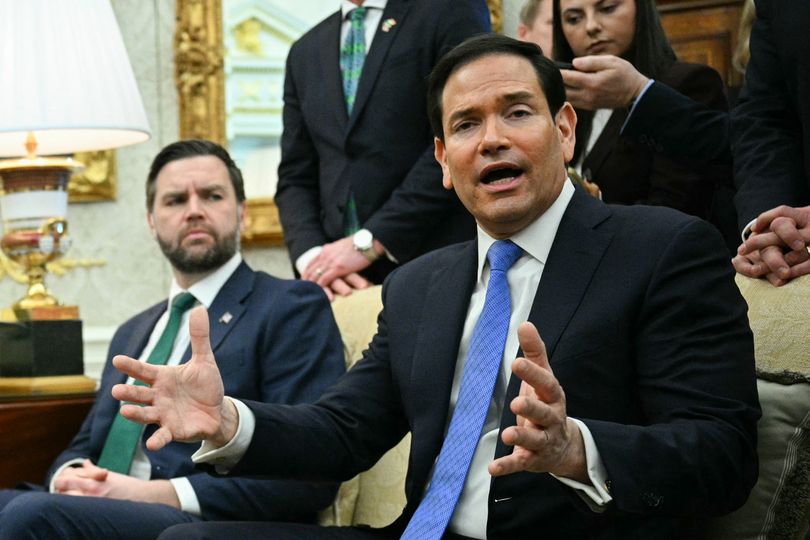 JD Vance spotted 'rolling his eyes' at Marco Rubio as MAGA presidential ...