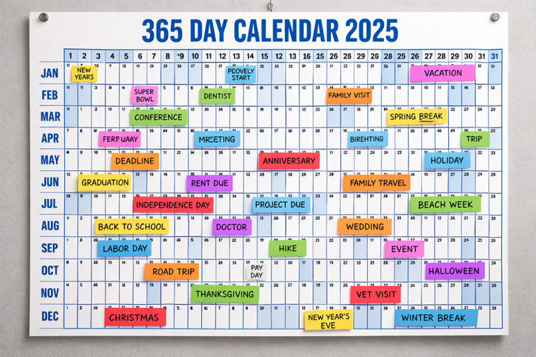 What makes a 365 day calendar different from traditional calendars