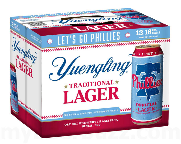 Yuengling unveils new Phillies powder blue lager cans, celebrates ...