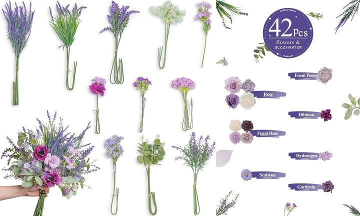 Lavender & plum floral lamp DIY | Romantic spring wedding table decor