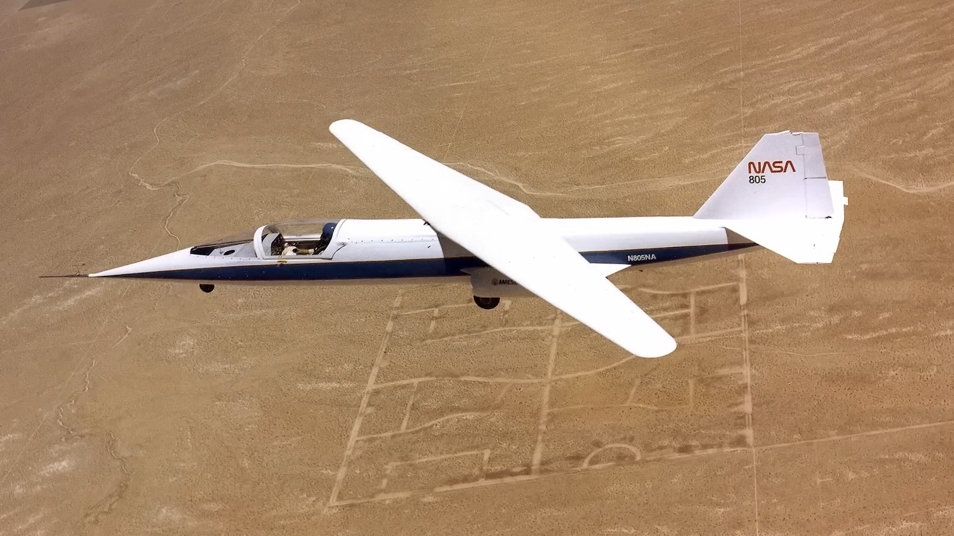 The NASA plane with one wing that flew sideways