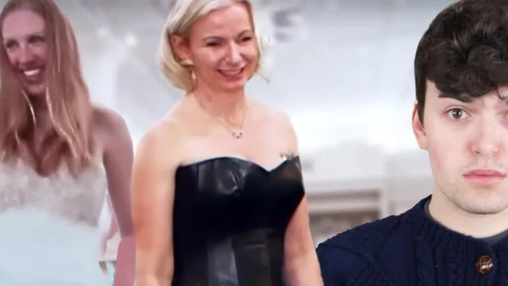 Reacting to blue bridal gowns — chaos, couture & questionable choices