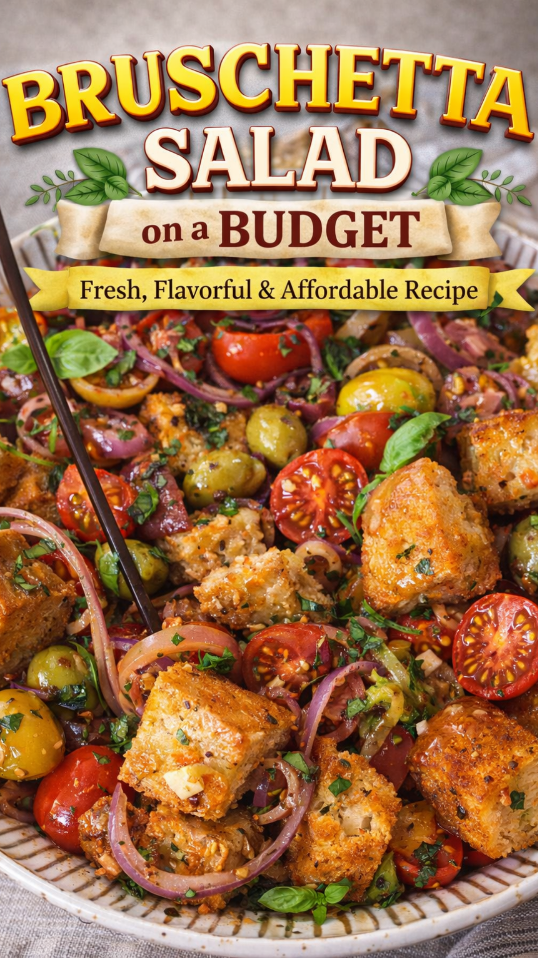 Bruschetta salad on a budget fresh, flavorful & affordable recipe