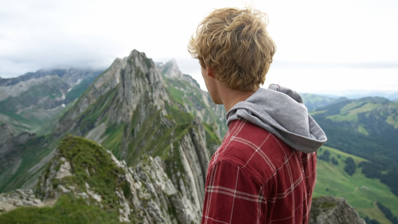 Exploring Appenzell Alps from above the clouds