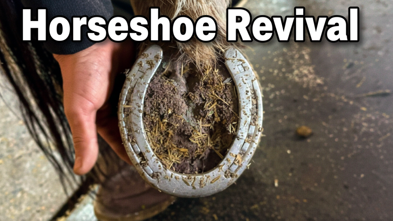 How a horseshoe gets a second life satisfying ASMR cleaning and hoof ...