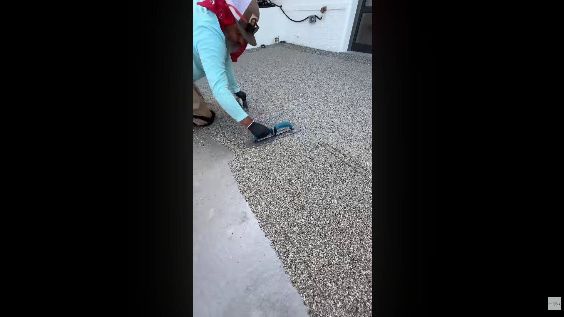 The surface around this pool was breaking down