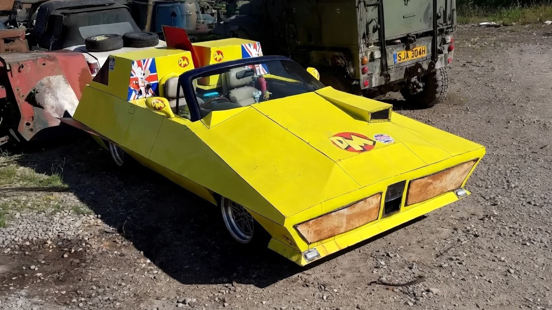 We found a forgotten TV car in an old barn