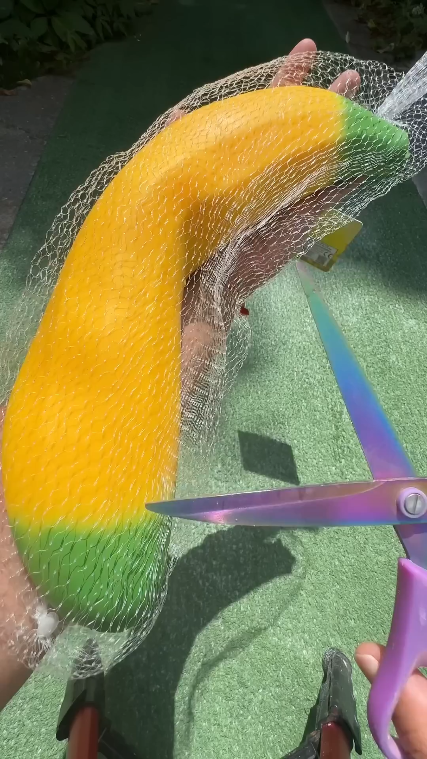 Watch the stretch banana burst in slow motion