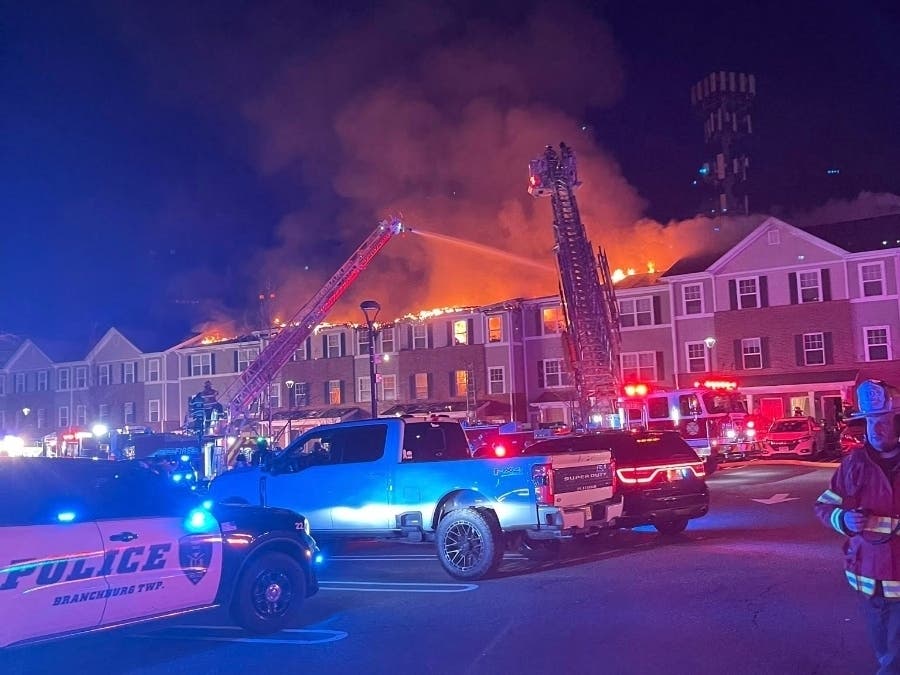 'Significant' fire rips through apartment building in Branchburg