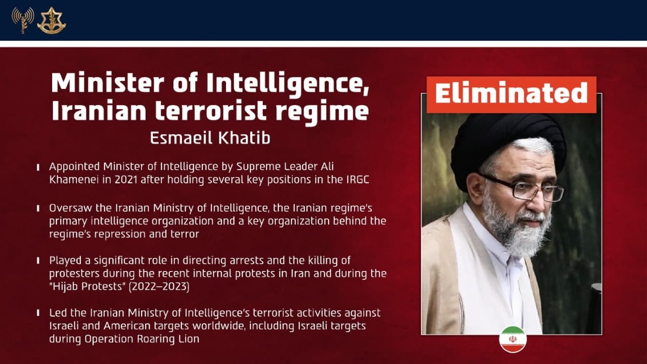 Israel kills Iran intelligence minister Khatib in latest high-profile ...
