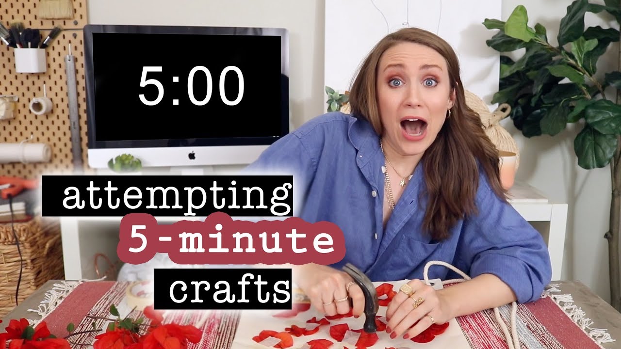 Attempting 5-minute craft DIY home decor ideas